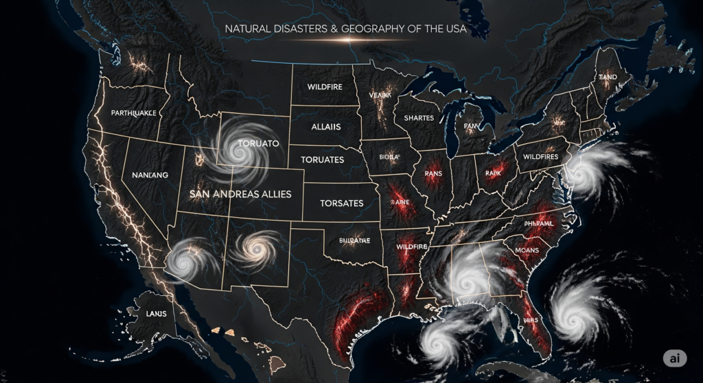 Natural Disasters and Geography of the USA: Earthquakes, Hurricanes ...